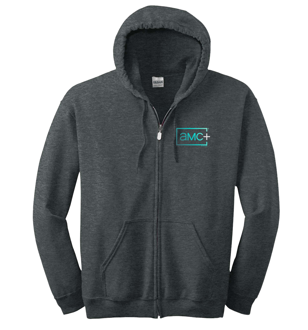 AMC+ Logo Fleece Zip-Up Hooded Sweatshirt
