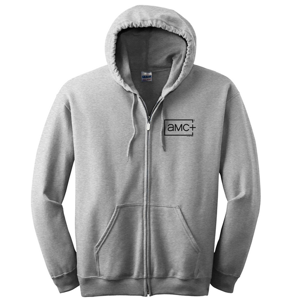 AMC+ Logo Fleece Zip-Up Hooded Sweatshirt